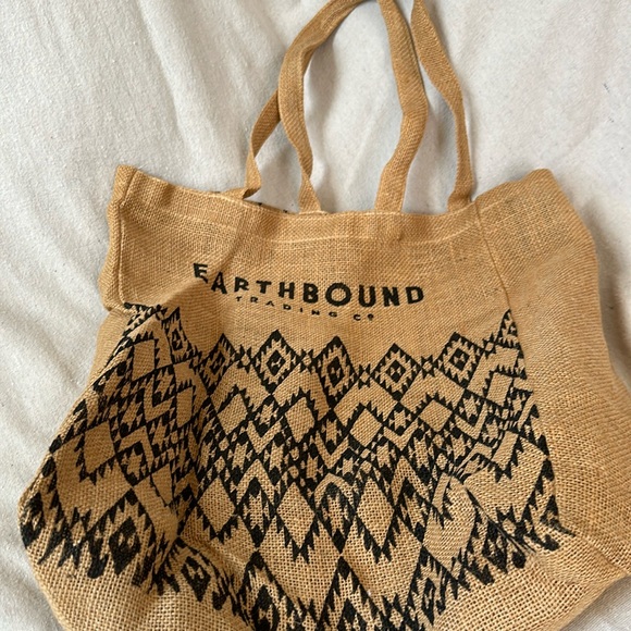 Earthbound Trading Co. | Bags | Earthbound Trading Co Tote Bag Burlap ...